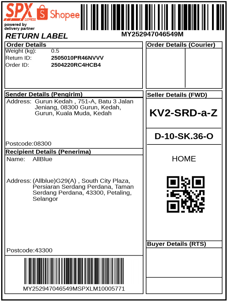 Pos Laju Return Process for Gurun | PDF