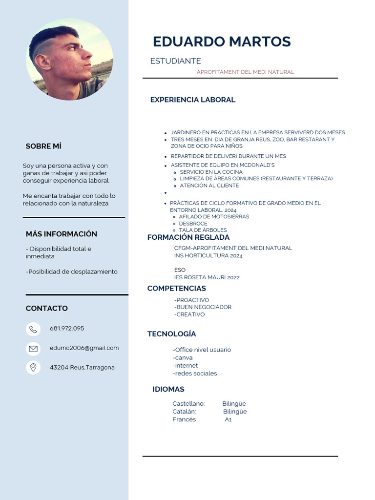 Copia de Currículum Corporativo Minimalista Azul marino (1) | PDF