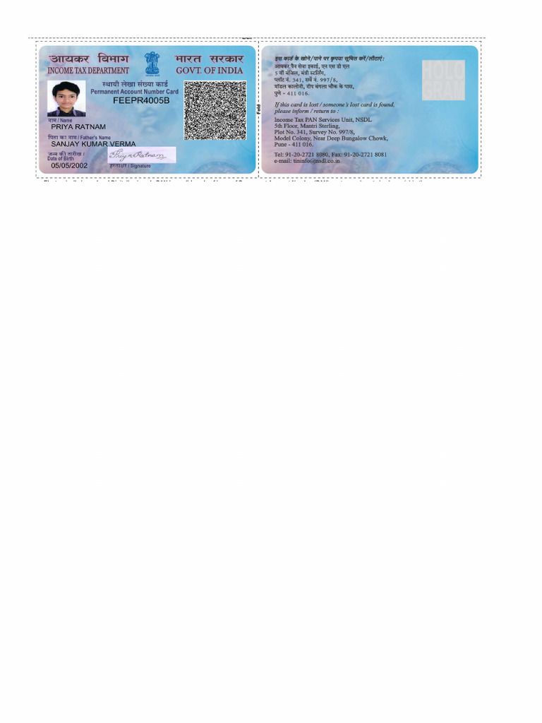 My PAN Card | PDF