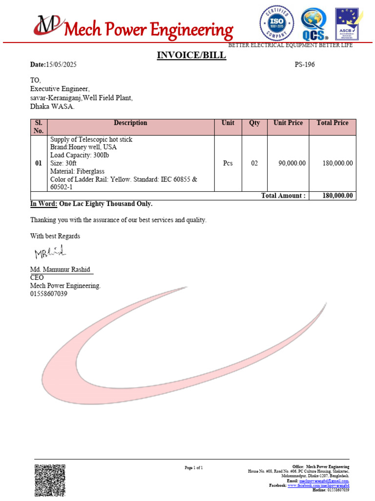 P-196 WASA-Bill Challan[1] | PDF