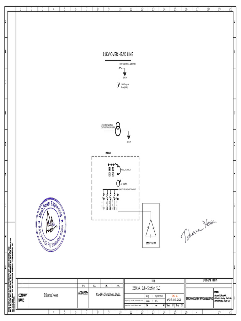 Single Line Diagram & Layout Plan of Substation | PDF | Power (Physics ...