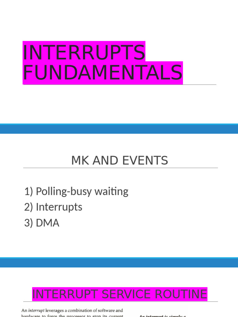 08-Fundamentals of Interrupts | PDF