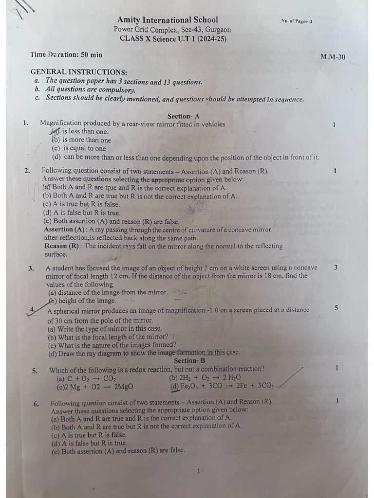 Science Class 10 | PDF