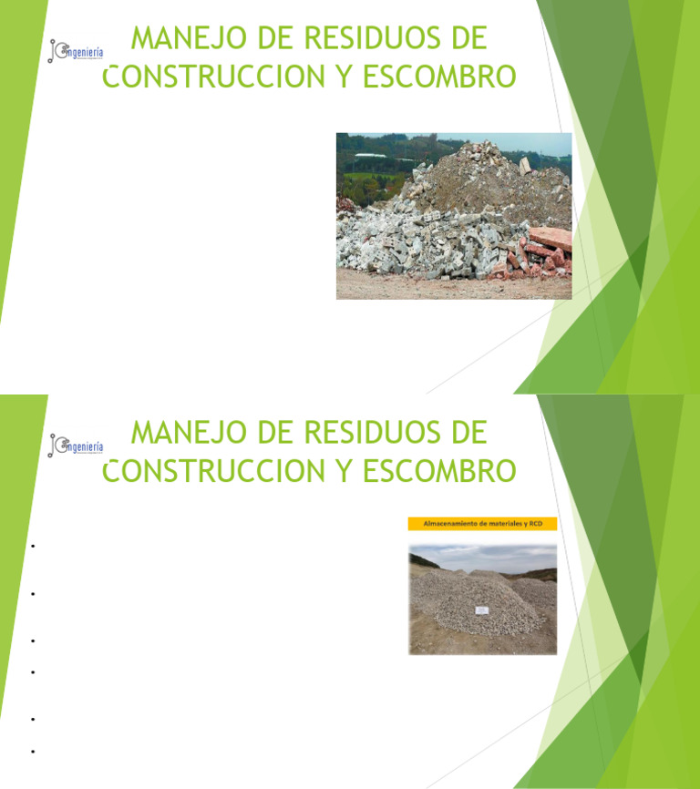 Manejo de Residuos de Construccion y Escombro | PDF