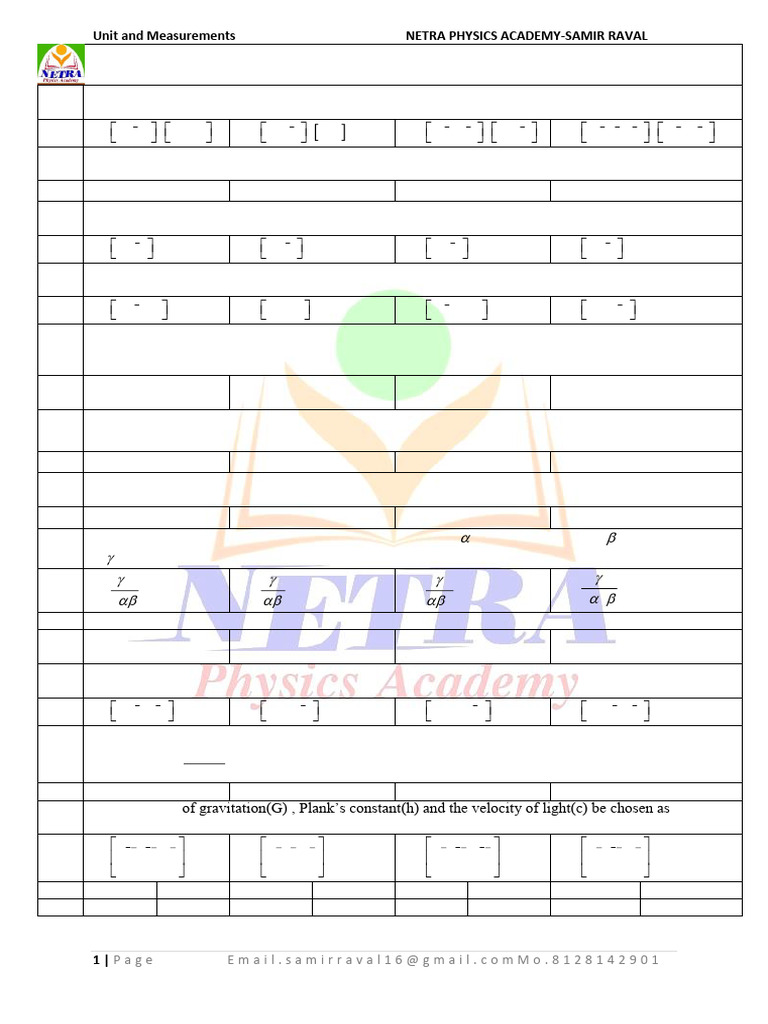Unit and Measurement DPP-2 | PDF | Electronvolt | Force