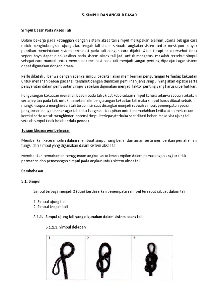 5 - Simpul Dan Angkur Dasar | PDF