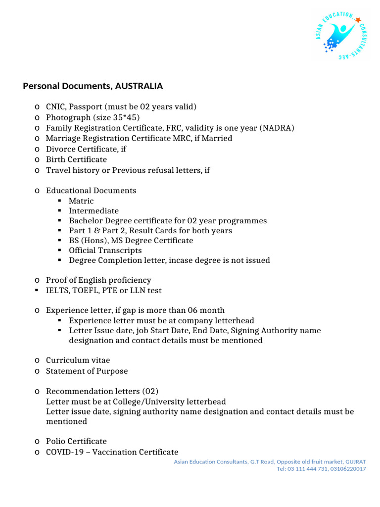 Check List For GTE Clearance | PDF | Government And Personhood