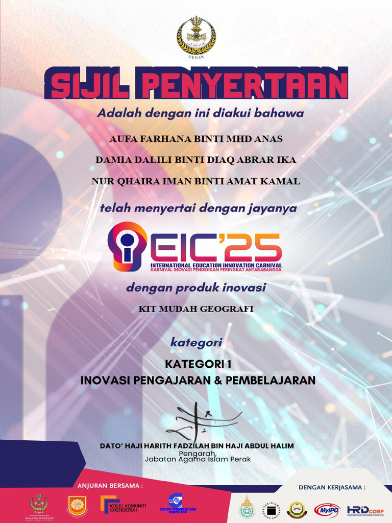 Sijil Penyertaan Ieic 2025 | PDF