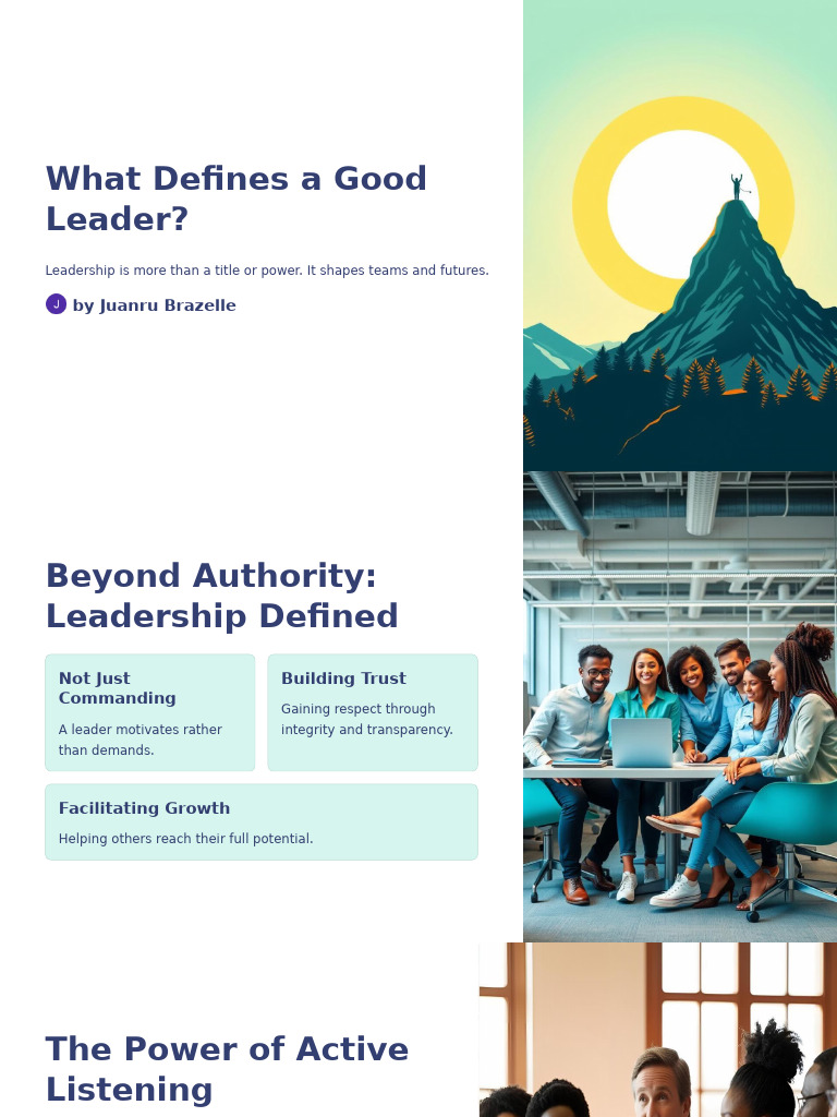 What Defines A Good Leader | PDF