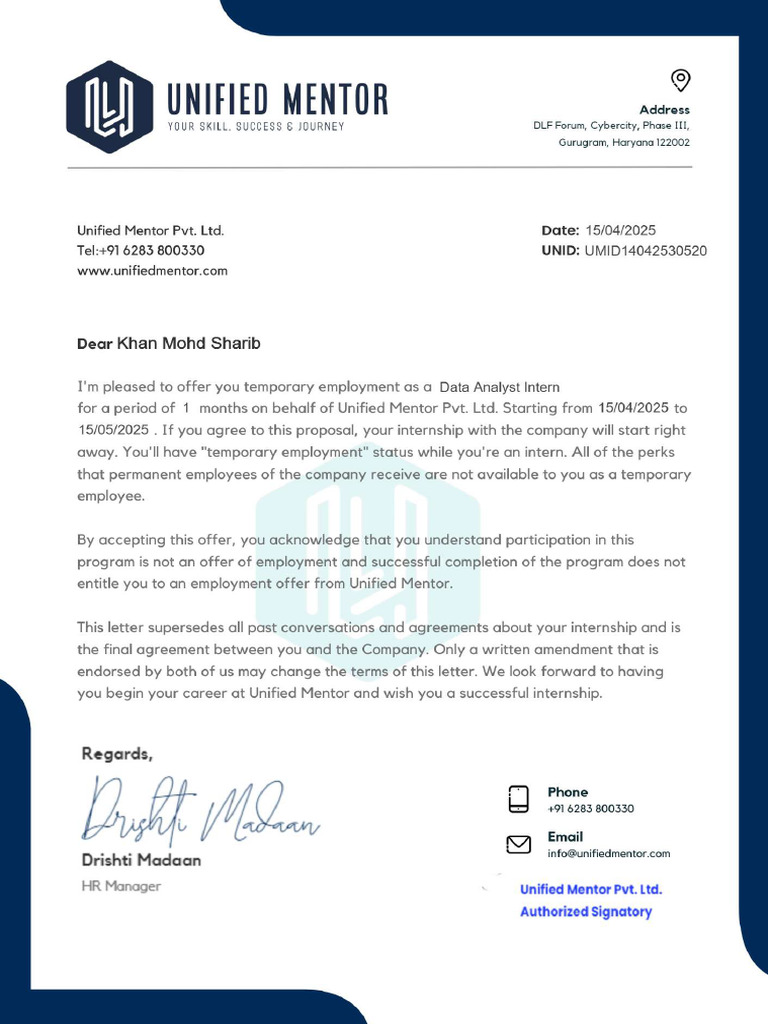 Offer Letter | PDF