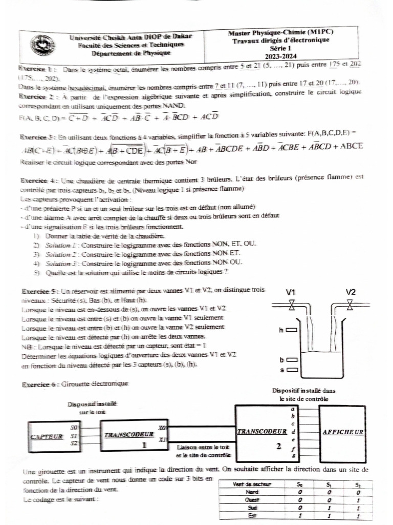 Série de TD Électronique M1EPC 2024 | PDF