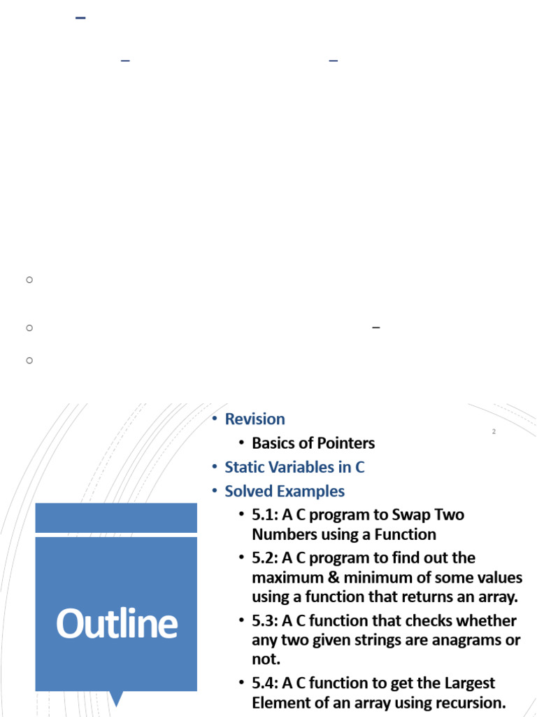 CS112 Programming Languages 1 (Lecture 5 - Spring 2020) | PDF | Pointer (Computer Programming ...