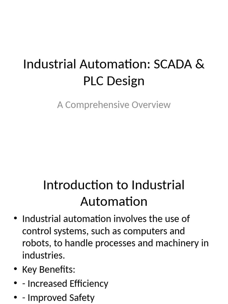 Industrial Automation SCADA PLC Design | PDF