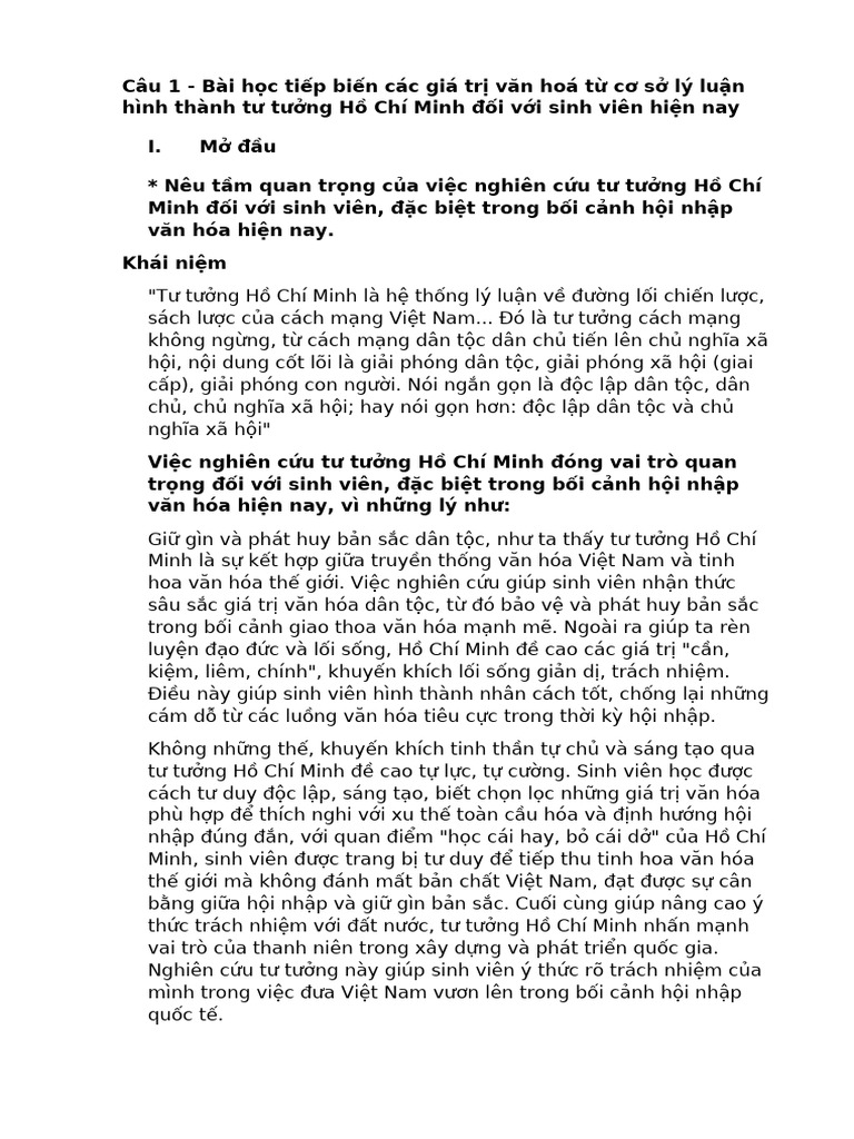 ND TT Môn TTHCM | PDF