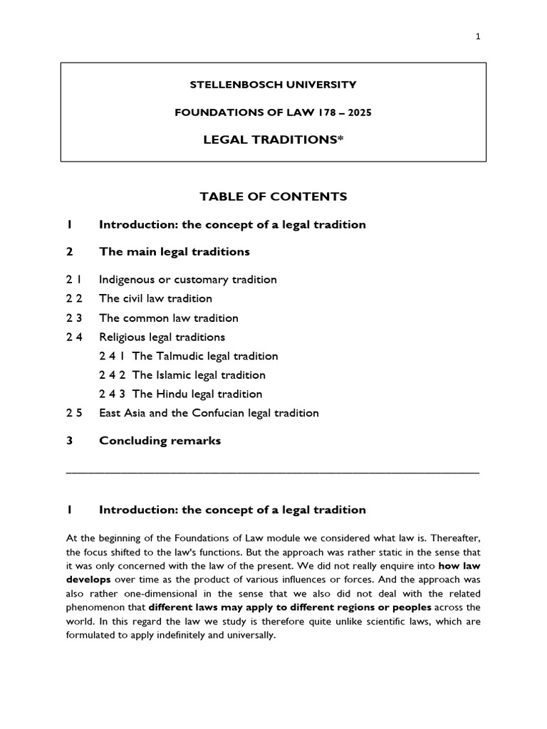Legal Traditions Overview for Law Students | PDF | Halakha | Equity (Law)
