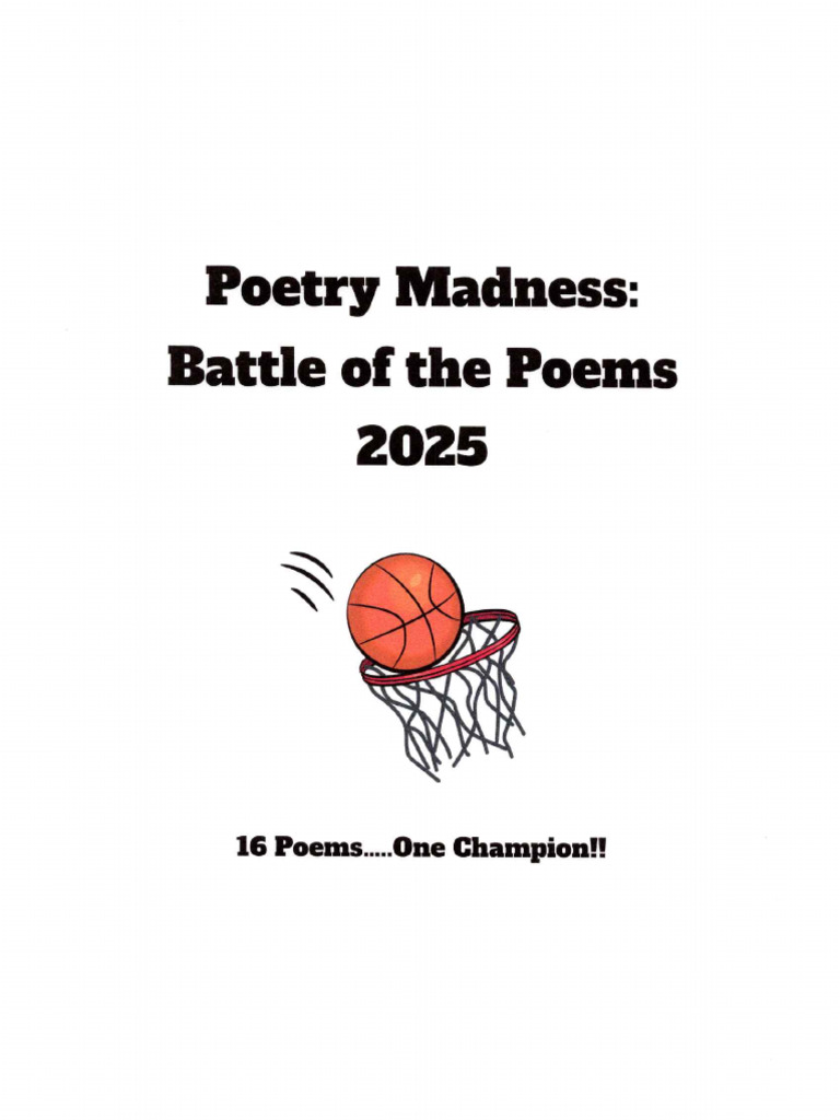 Poetry Madness 2025 Elementary Version | PDF