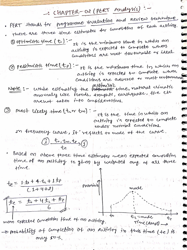 Chapter - 2 PERT Anylisis | PDF