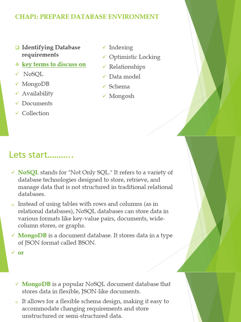 CHAP1 No SQL Database - 085309 | PDF | No Sql | Mongo Db