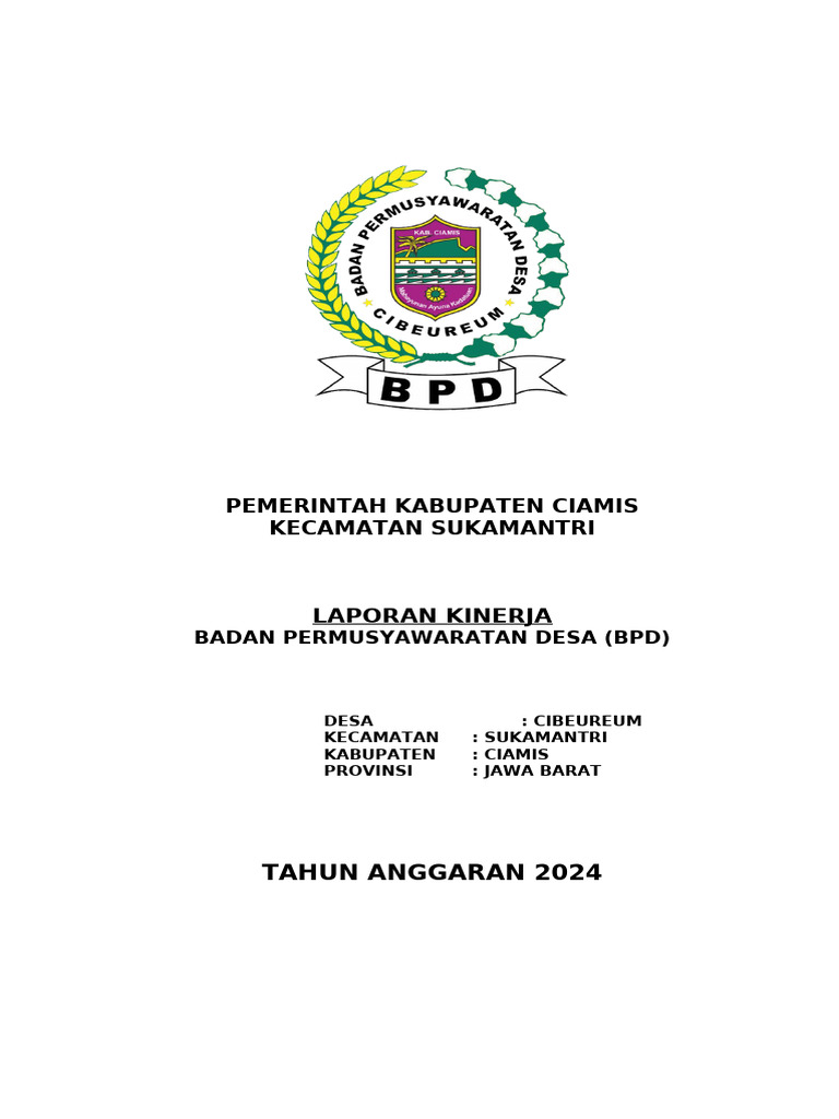 Laporan Kinerja BPD 2024 | PDF
