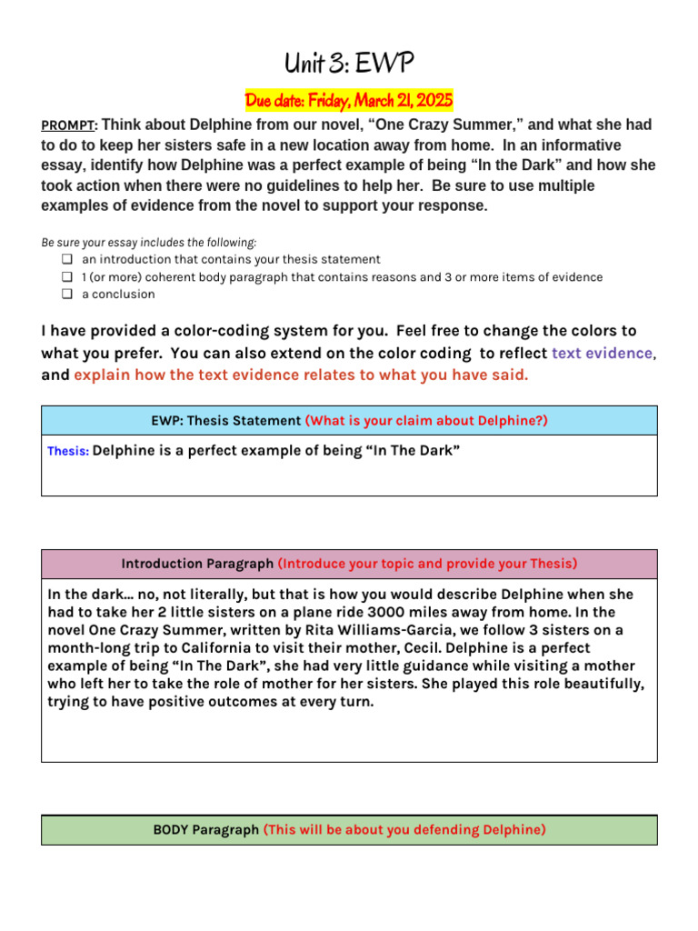 Grace Wang - Copy of Gabele Copy of Unit 3 EWP Graphic Organizer (1) | PDF