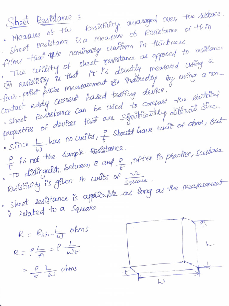 Sheet Resistance | PDF