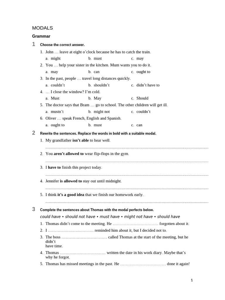 Modal and Modal Perfects | PDF | Crimes | Crime & Violence
