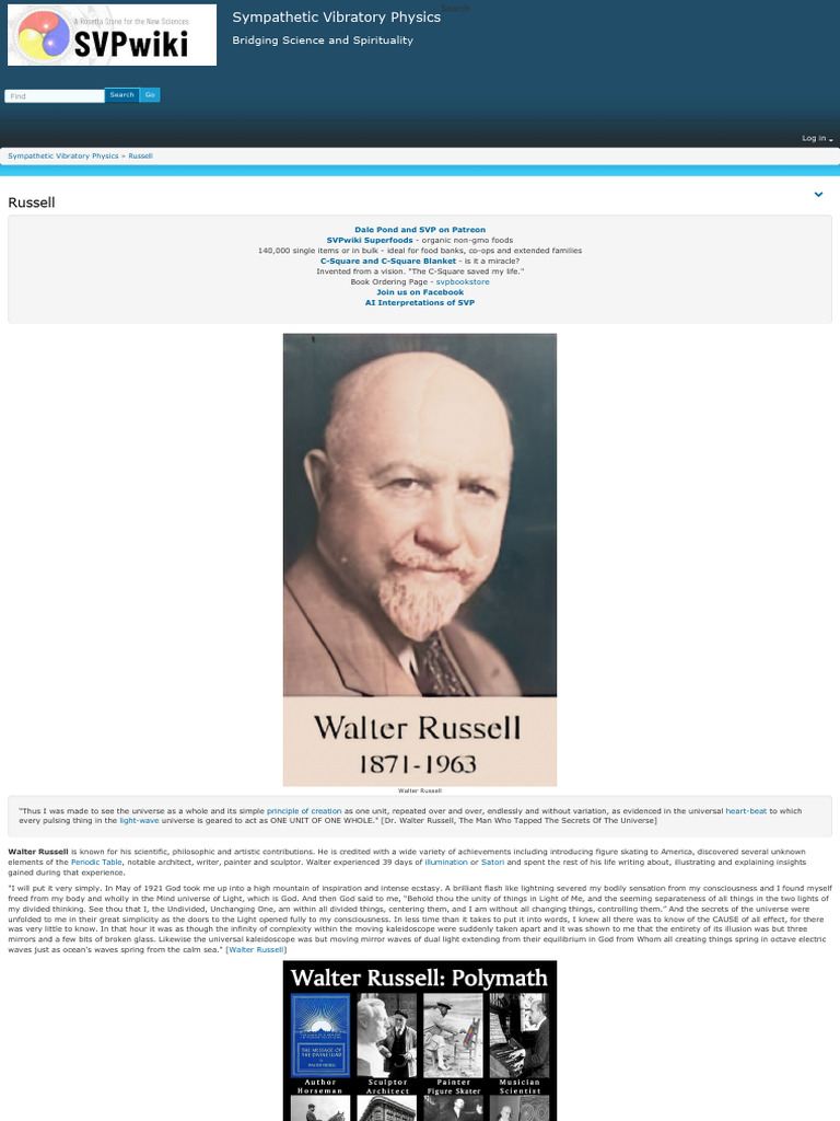 Sympathetic Vibratory Physics - Russell | PDF | Matter | Mass