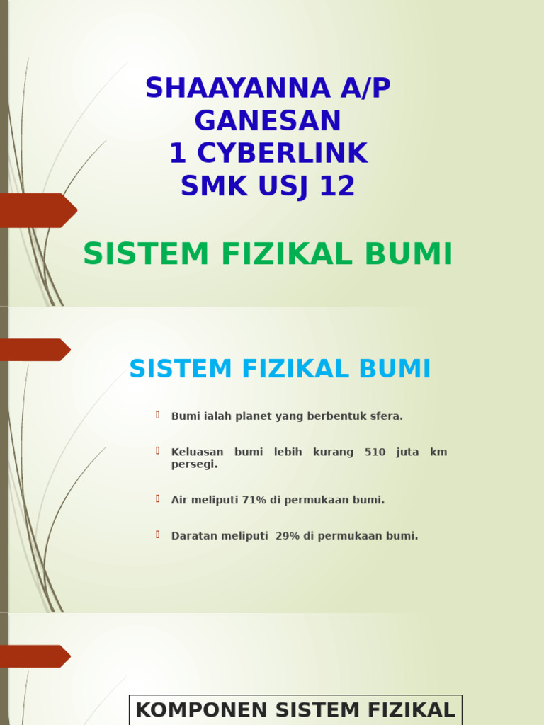 Sistem Fizikal Bumi | PDF