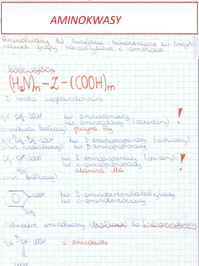 Aminokwasy, Białka | PDF