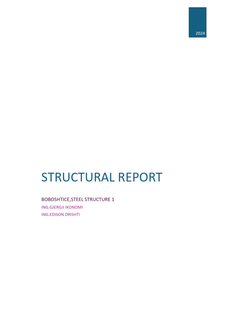 2.1.1 Boboshtice_Structural Report Structure 1 | PDF | Structural ...