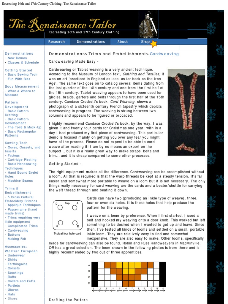 Beginner's Guide to Card Weaving | PDF | Loom | Weaving