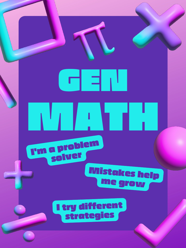 3D Gradient Math Mindsets Poster | PDF