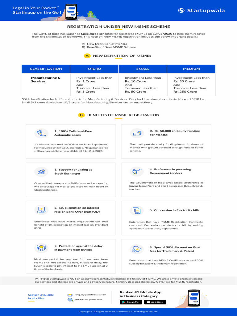 New MSME Registration Benefits Guide | PDF | Small And Medium Sized ...