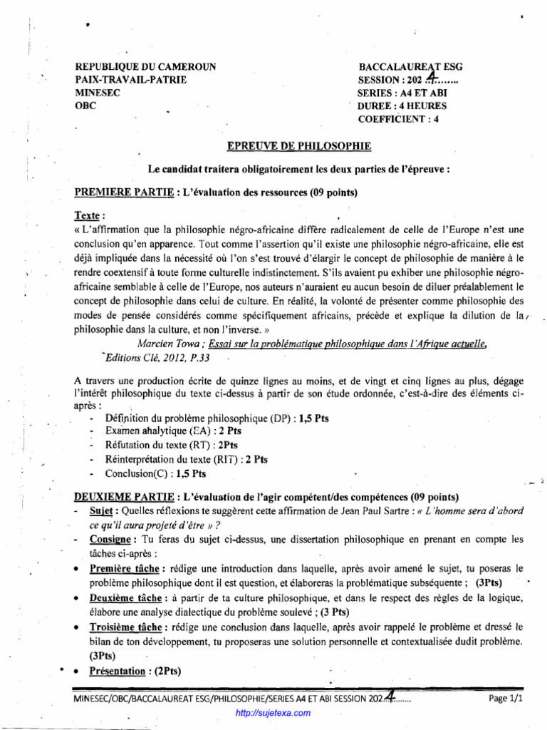 Philo Bac A 2024 | PDF