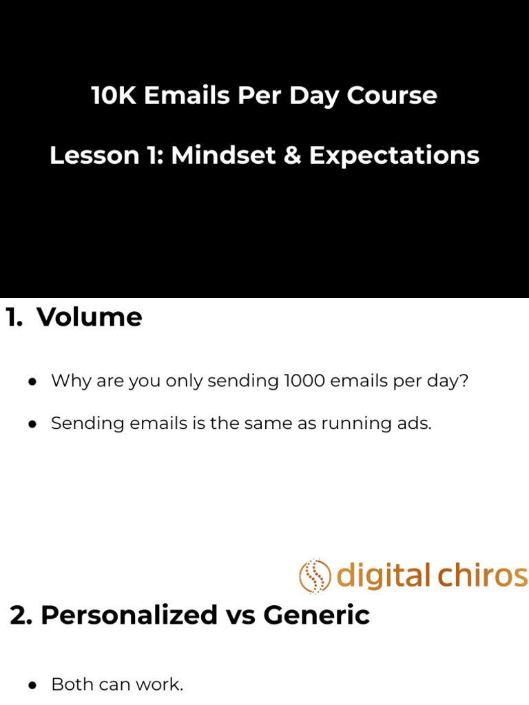 10K Emails Per Day - Mindset Expectations | PDF