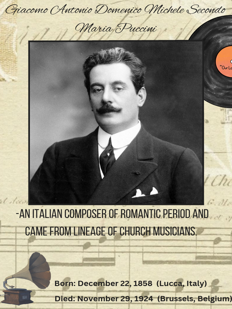 Giacomo Antonio Domenico Michele Secondo Maria Puccini | PDF