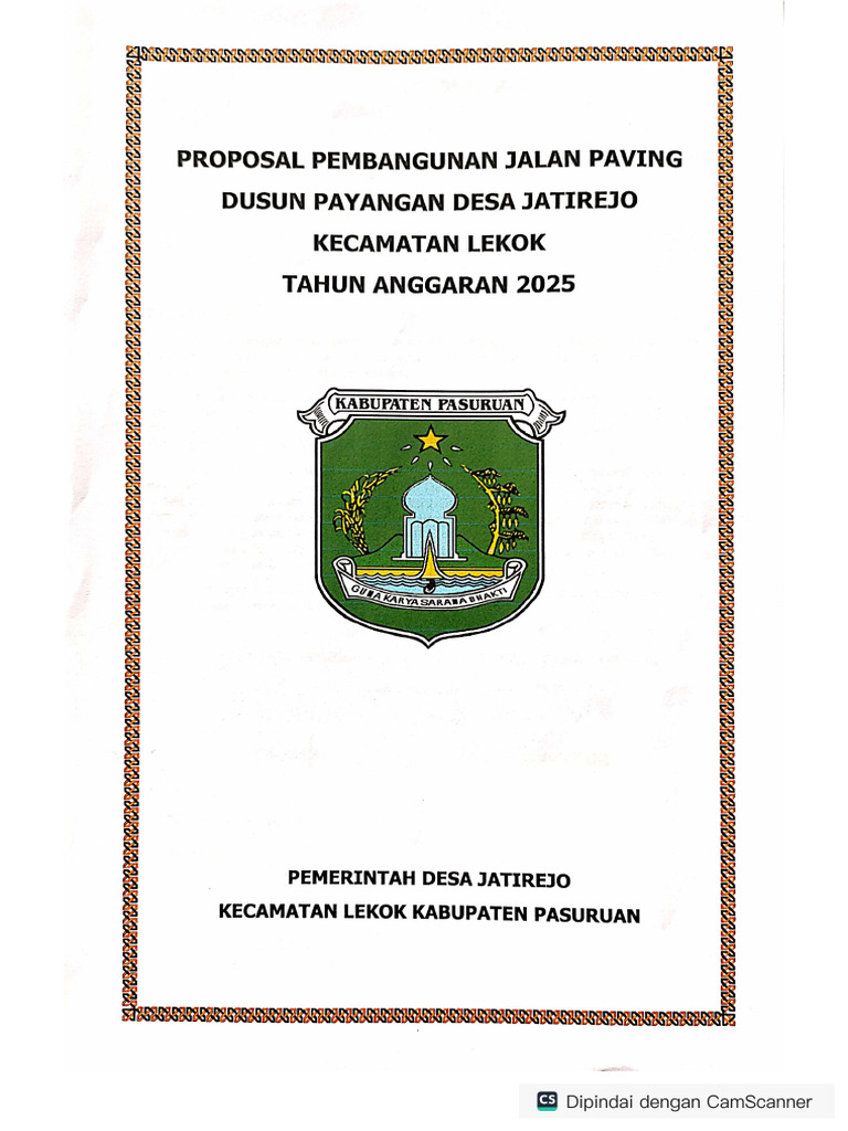 Proposal Jalan Paving | PDF