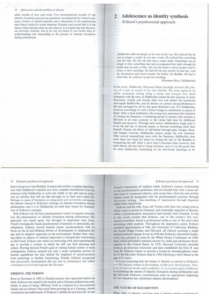 3.3 Adolesence As Identity Synthesis - Kroger (1996) | PDF