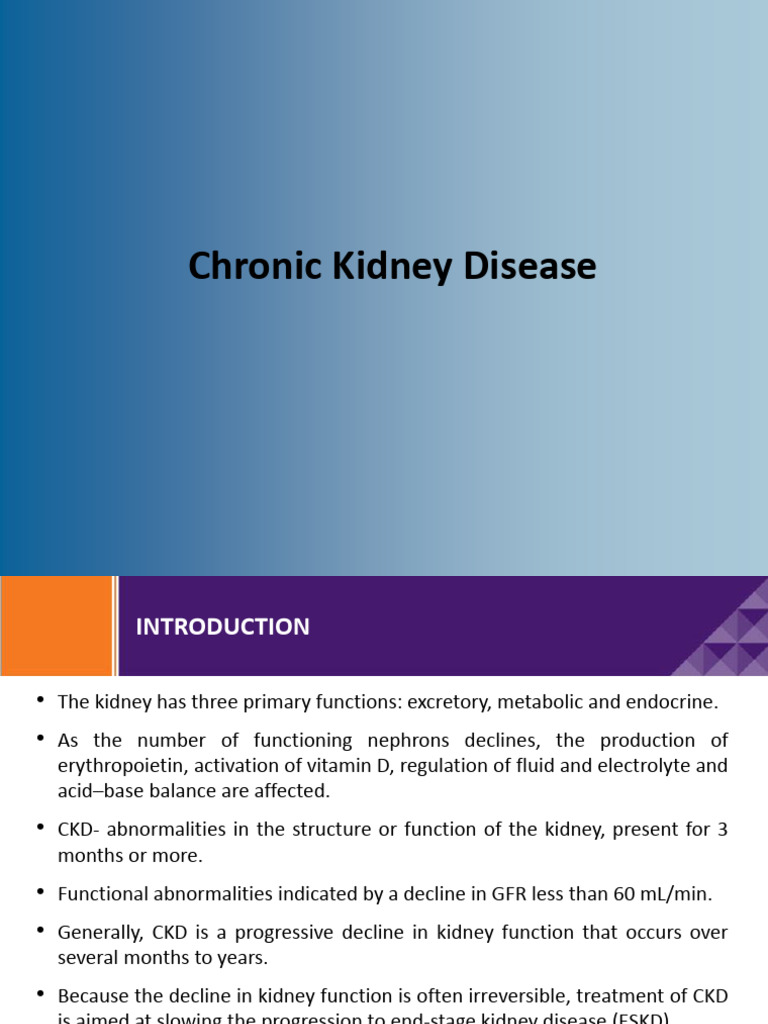 Understanding Chronic Kidney Disease | PDF | Chronic Kidney Disease ...
