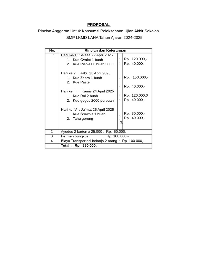 Proposal Uas SMP 2025 | PDF