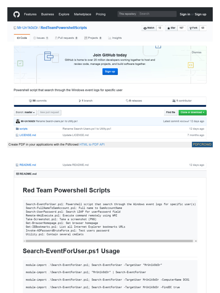 Powershell Script That Search Through The Windows Event Logs For Specific User | PDF | System ...