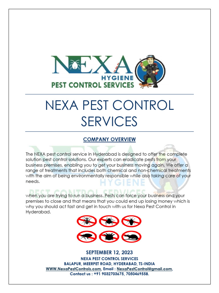 Nexa Pest Control Services: Company Overview | PDF
