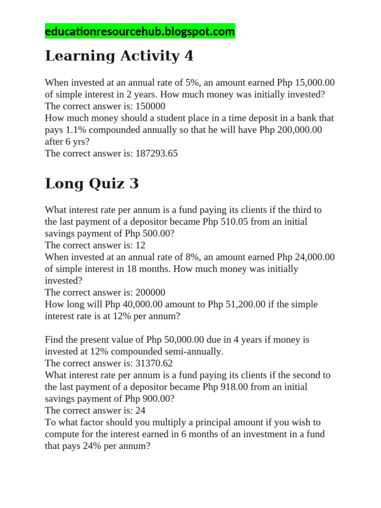 Genmath 11 20 | PDF | Interest | Bonds (Finance)