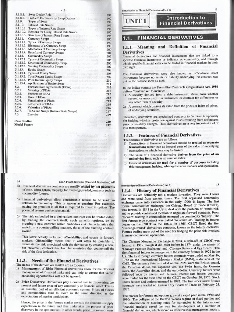 Financial Derivatives | PDF