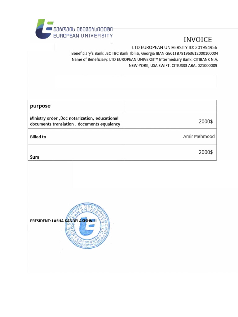 Invoice Amir Mehmood 24 September 2024 | PDF