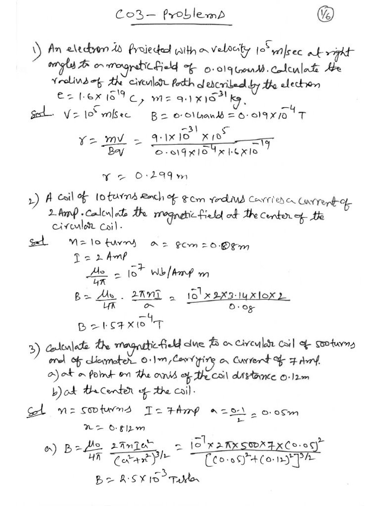 CO3 Problems EM | PDF