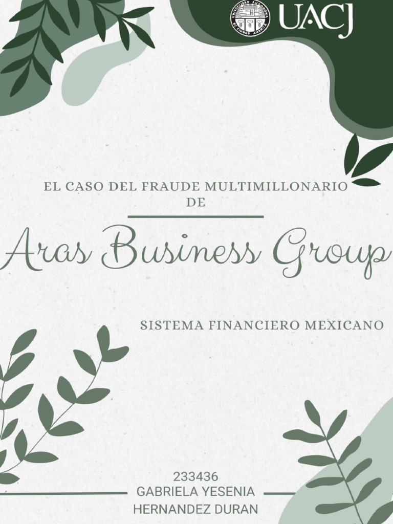 El Caso Del Fraude Multimillonario de Aras Business Group | PDF