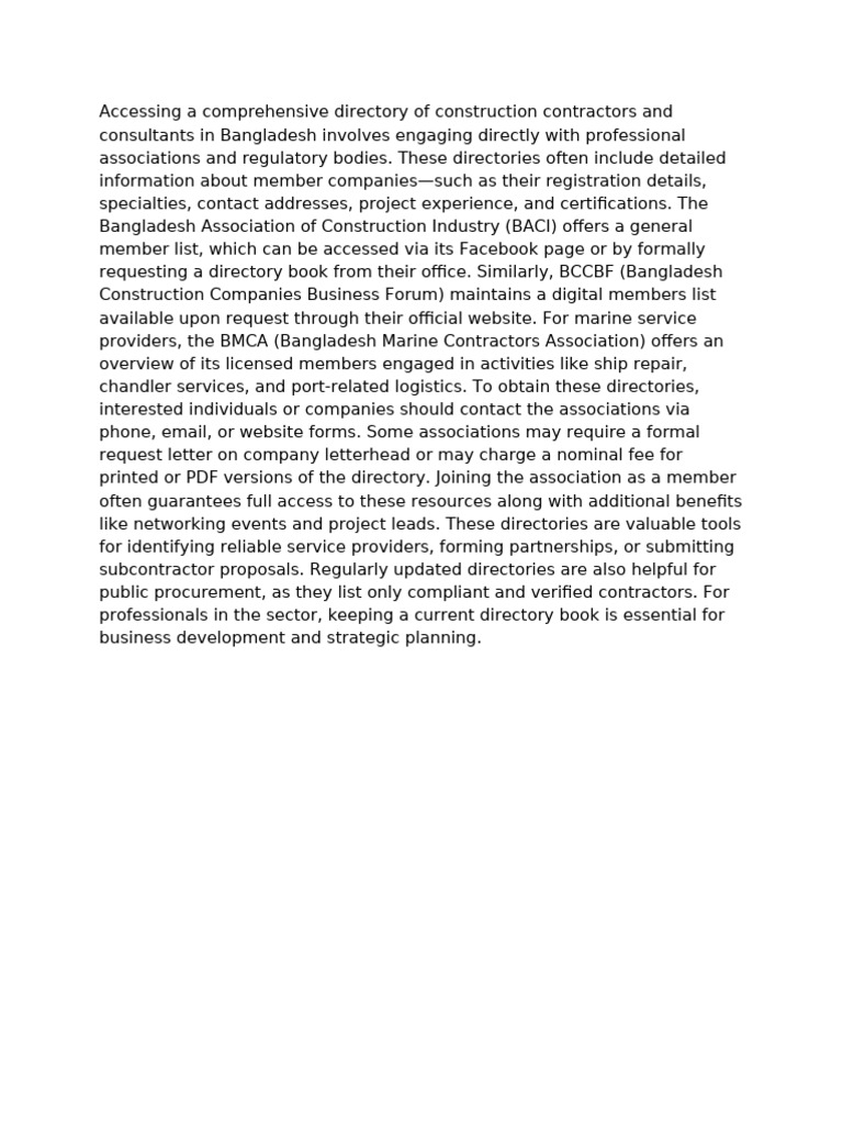 How To Access Contractor Association Directories | PDF