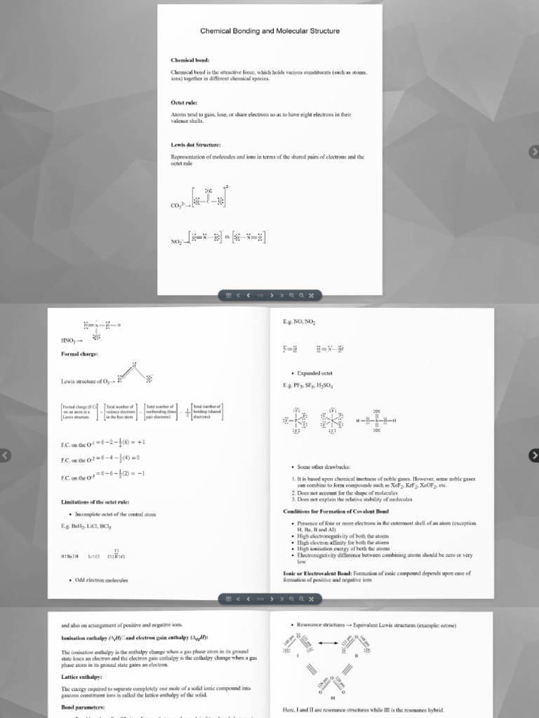 chemical bonding short note | PDF