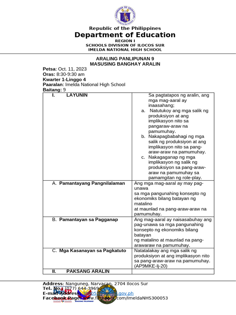 Gr. 9 LP Module 4 3rd | PDF